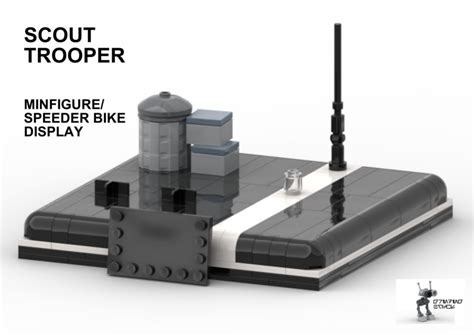 Lego Moc Scout Trooper Minifigurespeeder Bike Display By