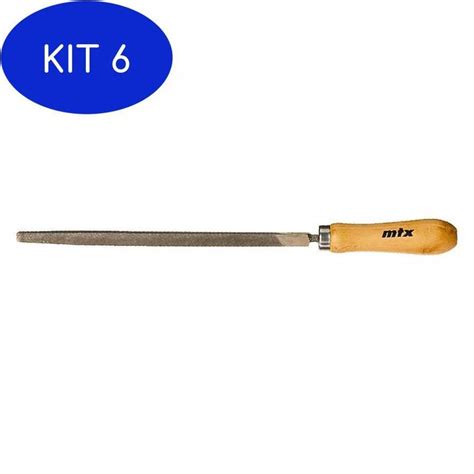 Kit 6 Lima Triangular Murça 6pol 150mm Cabo Madeira 1602355 Mtx Lima Magazine Luiza