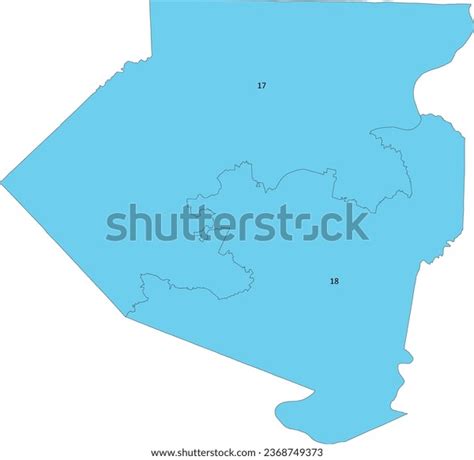 Pennsylvania State Allegheny County Map Congressional Stock Vector