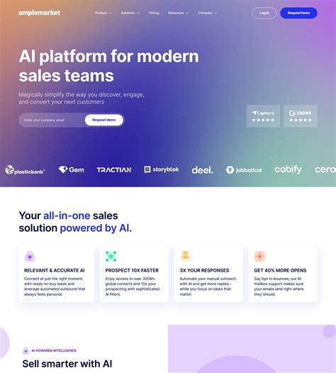 Saaspo Amplemarket Landing Page
