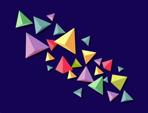 Premium Vector A Colorful Paper Triangle With Many Triangles On It