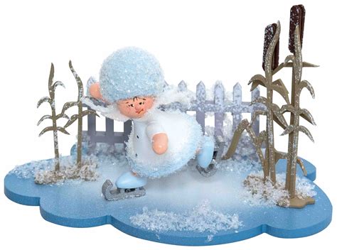 Schneeflöckchen auf Wolke Schlittschuhfahrer von der Drechslerei