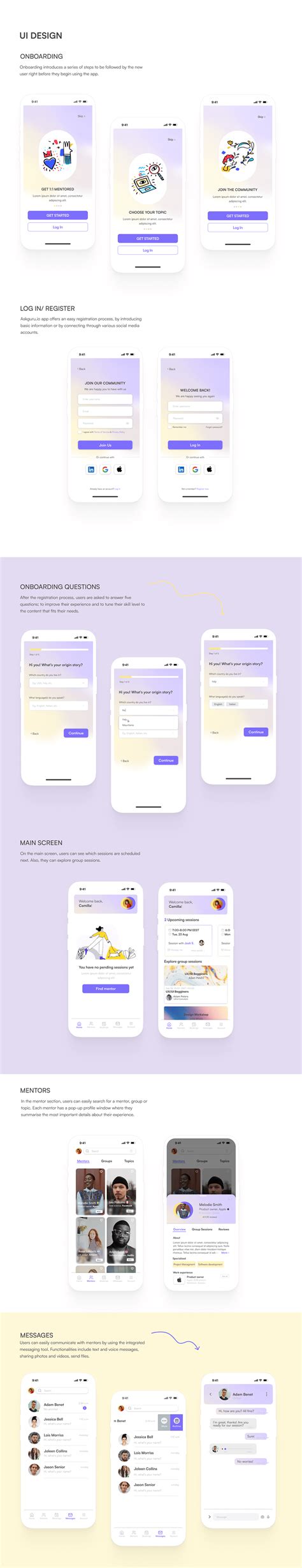 1 1 Mentoring Online Mobile App On Behance
