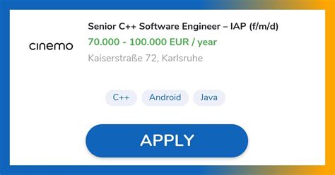 Senior C Software Engineer Iap Fmd Rgermantechjobs
