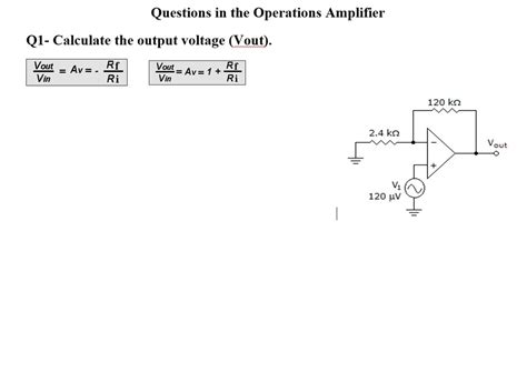 Answered Questions In The Operations Amplifier Bartleby