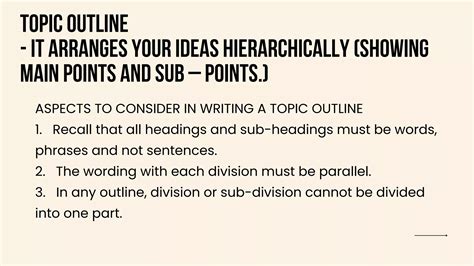 TOPIC SENTENCE TOPIC OUTLINE AND SENTENCE OUTLINE Pdf