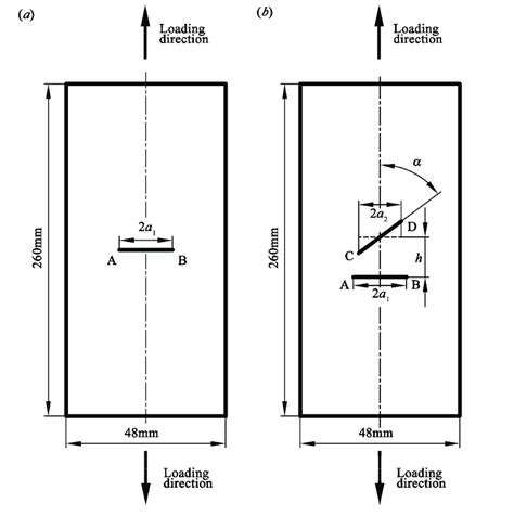 Geometry Of The Test Specimens A Single Crack Specimen B Double