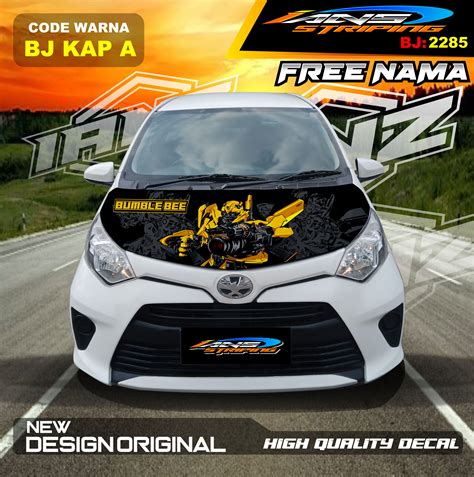 STICKER KAP MESIN MOBIL BRIO DECAL STIKER KAP CUP MOBIL AVANZA STICKER DECAL CUP MESIN MOBIL