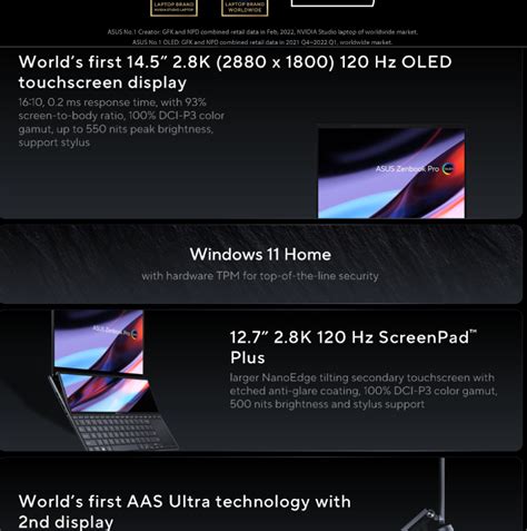 Asus Zenbook Pro 14 Duo Ux8402ze Price In Bangladesh