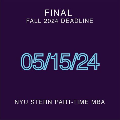 Nyustern Mba Parttimemba Applicationdeadline Nyu Stern Part Time Mba