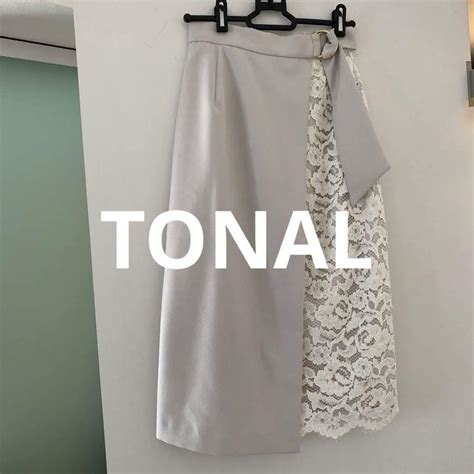 【tonal トーナル】アシメレースタイトスカート 美品 最終値下げ メルカリ