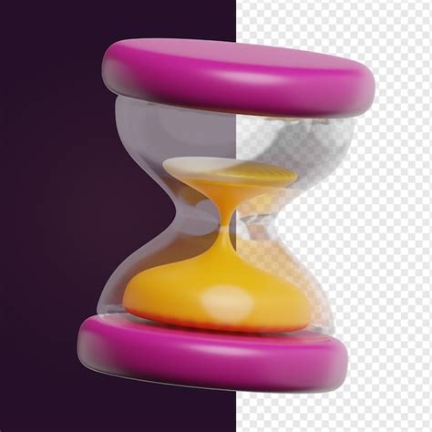 Premium Psd A Hourglass With A Purple And White Sand Timer On It