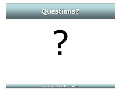 Ppt 6837 Linear Algebra Review Powerpoint Presentation Free