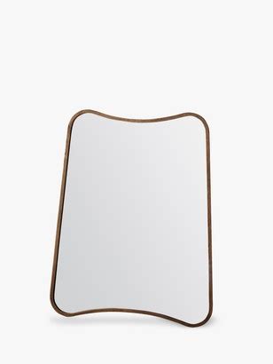 Unbranded Kurva Curved Metal Corners Rectangular Wall Mirror ShopStyle