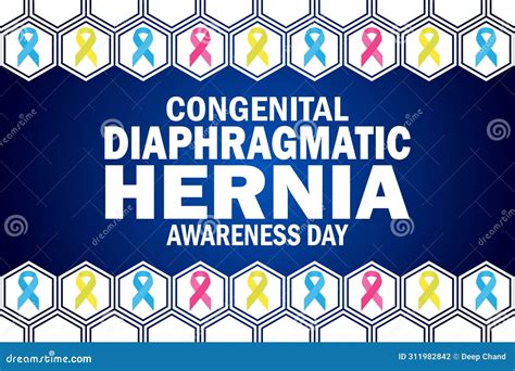 Congenital Diaphragmatic Hernia Action Day Background Cartoon Vector