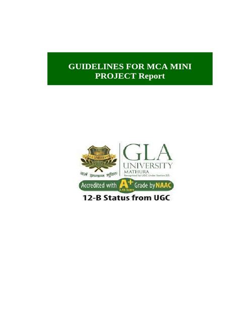 Mca Mini Project Report Guideliness 1 Pdf Databases Interface