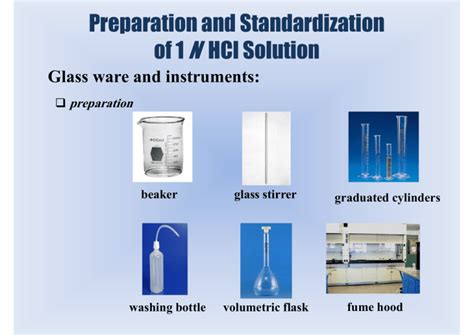 preparation and standardization of 1n hcl solution