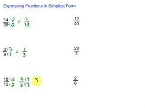 Single Fraction In Simplest Form Cherishilhinton