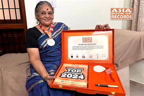 Grand Master Jayashree Narayanan Asia Book Of Records