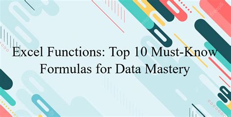 Top 10 Excel Functions To Master Softwarekeep