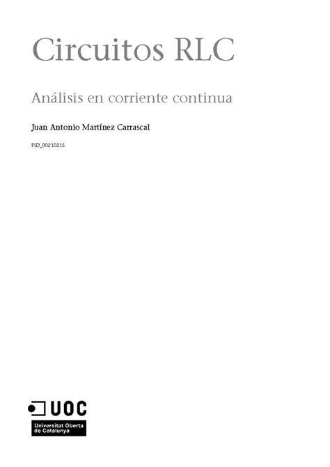 FFI Mod III Circuitos RLC Circuitos RLC Análisis en corriente