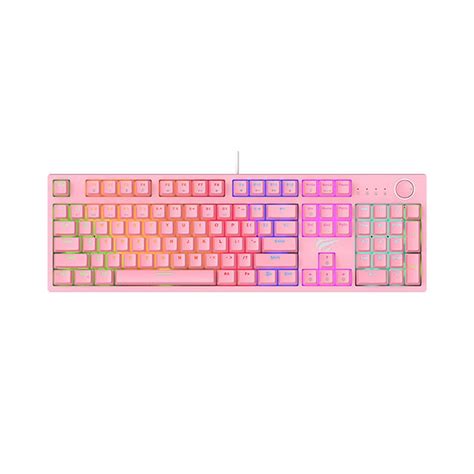 Механична игрална клавиатура Havit Rgb розова Emag Bg