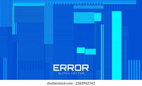 Abstract Blue Glitch Horizontal Lines Background Stock Vector Royalty Free