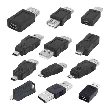 Atorse® 12pcsset Otg Usb 20 A Male To Female Micro Usb Micro B Mini B