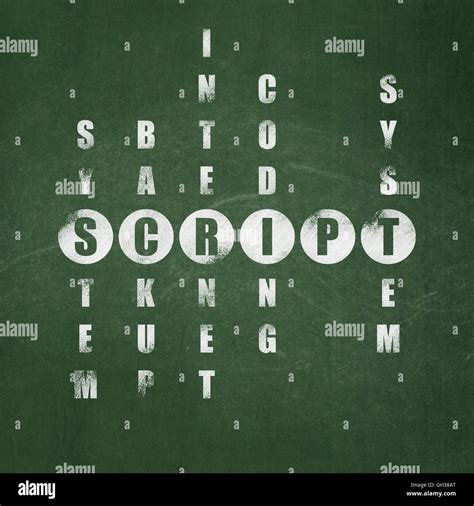 Database Concept Script In Crossword Puzzle Stock Photo Alamy