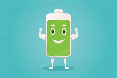 Full Battery Character Design Technology Icons 900 Character