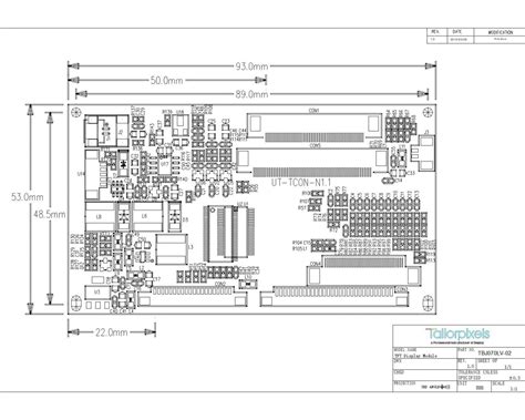 TFT Controller Board RGB Pin To LVDS Tailor Pixels
