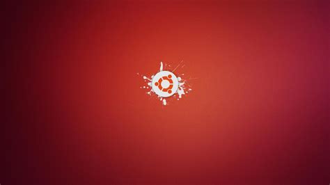 Ubuntu Logo On A Red Background · 1920x1080 Full Hd Free Photo From