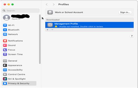 Intune Macos Company Portal Install Management Profile Error Microsoft Qanda