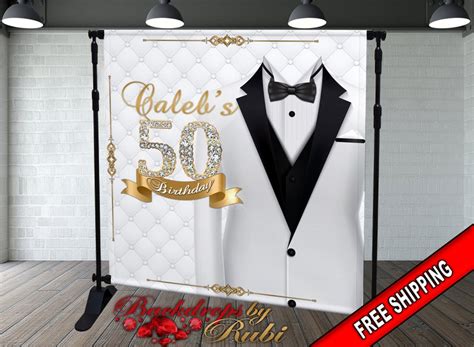 Classic Man Birthday Backdrop Classic Man Step And Repeat Etsy