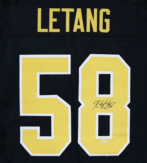 Kris Letang Pittsburgh Penguins Signed Autographed Black Custom Jersey