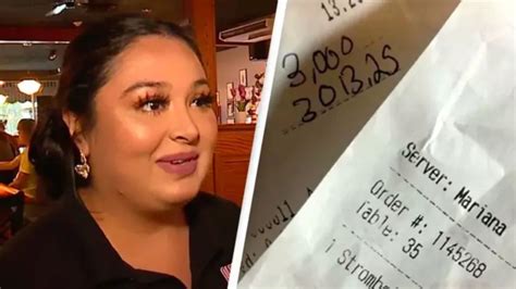 Waitress Is Given A 3000 Tip But Then Restaurant Sues Customer