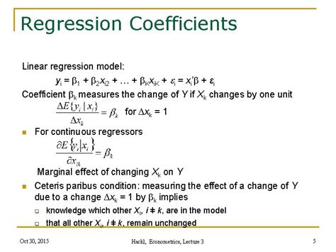 Econometrics Lecture 3 Regression Models Interpretation And Comparison
