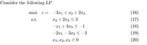 Solved Consider The Following Lp Maxz S T