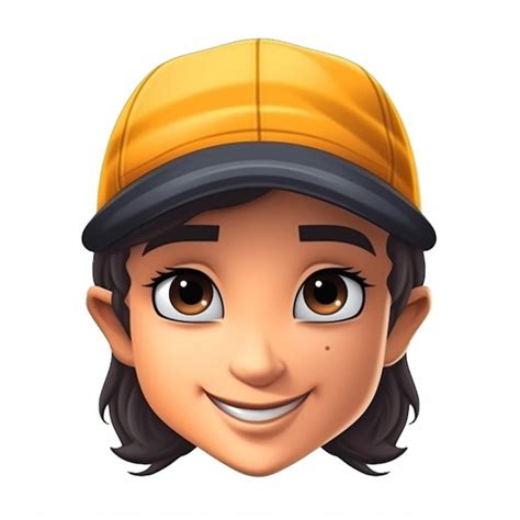 Premium Photo A Cartoon Character Wearing A Baseball Cap And Smiling