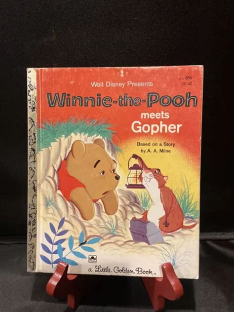 Walt Disneys Winnie The Pooh Meets Gopher Little Golden Book By A A