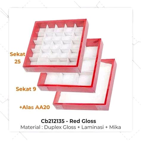 Jual Box Mika Sekat 9 And 25 Dus Sekat Mika Box Brownies Coklat Pie