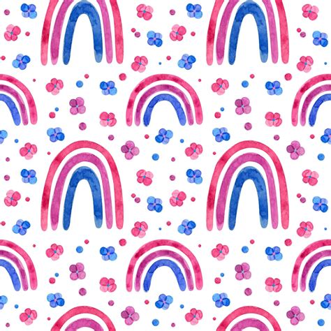 Premium Vector Bisexual Pride Seamless Pattern Lgbt Art Rainbow Clipart For Bisex Stickers