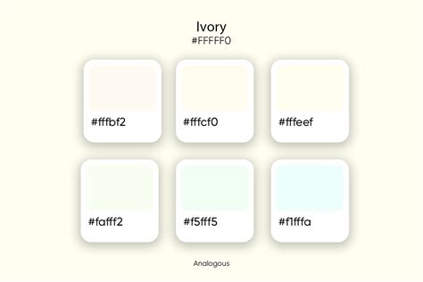 Ivory Color Chart