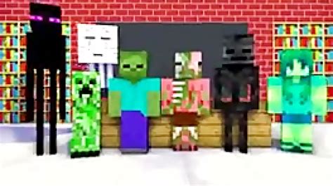 ماینکرافت مدرسه هیولا ها جنگ با زامبی های «هاسک