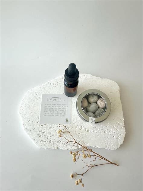 Ceramic Diffuser Stones Set Handmade Essential Oil Aromatherapy Boho