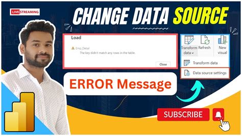 Change Data Source POWER BI Error The Key Didn T Match Any Rows