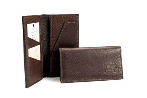 Leather Checkbook Wallet Made In Usa Buffalo Billfold Company