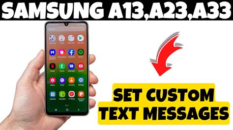 How To Set Custom Text Messages Notification Sound Samsung A13 A23 A33 Youtube