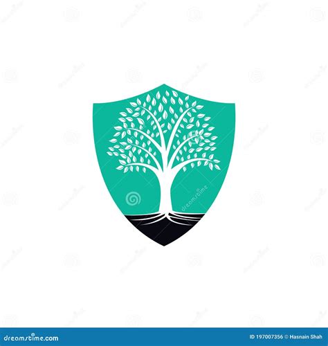 Tree Roots Vector Logo Design Stock Vector Illustration Of Color