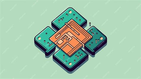 Vector Microchip Design Cpu For Information Communication Premium Ai